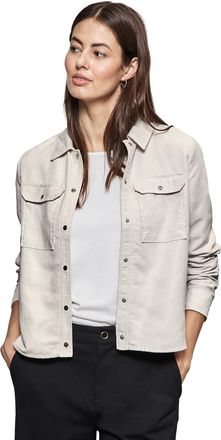 Street One Damen A212244 Kurzes Overshirt, Smooth Sand beige, 44