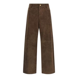 Max Mara SmmFulmine Wildlederhose - - Trousers - Damen - Braun - M