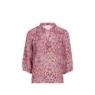Au Printemps Paris Zolati transparente Bluse - Rose