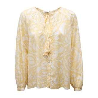 Marella Femme, Blouses et Chemises, Multicolore, Taille: 34 FR Gancio Cotton/Silk Shirt