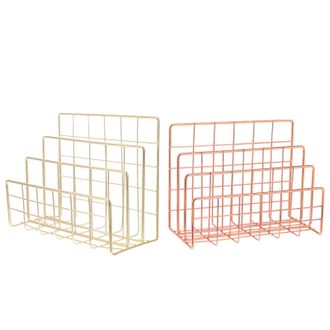 Angoily 2-teiliger Draht-Aktenorganizer f&uuml;r den Schreibtisch - Aktenordnerhalter, St&auml;nder, Sortierorganizer, Klemmbretthalter f&uuml;r den Schreibtisch - 3 F&auml;cher