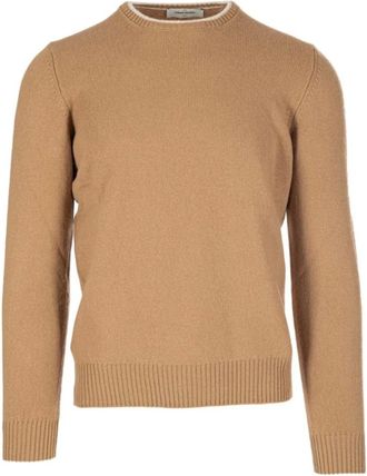 Gran Sasso Homme, Pulls, Brun, Taille: 3XL Maglia girocollo in lana Super Geelong 2 fili