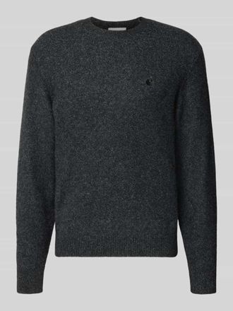Carhartt Work in Progress Strickpullover mit Logo-Stitching Modell CURTIS