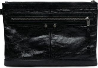 Balenciaga Clutches - Lambskin Motocross Classic Clip M Clutch - Gr. unisize - in Schwarz - für Damen