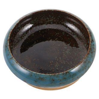 Milisten Runder Keramik Pflanztopf 17,5cm mit Untersetzer f&uuml;r Hydrokultur Sukkulenten und Lotusblumen Glasierter Bonsai &Uuml;bertopf f&uuml;r Innen und Au&szlig;enbereich