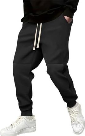 Generic Pantalon de jogging pour homme, coupe droite, taille &eacute;lastique pour lentra&icirc;nement et la gym, les sorties, pantalon l&eacute;ger et respirant, Noir, 3XL