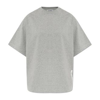 Jil Sander Logo Print T-Shirt - - Tops - Damen - Grau - M