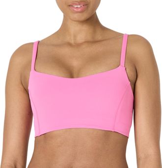 Amazon Essentials Damen Active FormFlex Butterweicher Yoga-Sport-BH mit Herzausschnitt, für leichten Halt, Flamingo Rosa, XXL