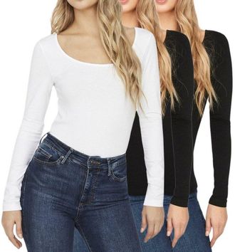 Vero Moda Langarmshirt (3er-Pack) Basic U-Neck Shirt im 3er Pack