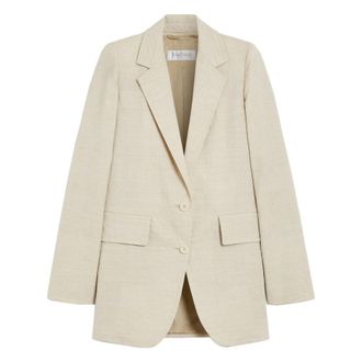 Max Mara Jacke aus geknitterter Wolle - - Jackets - Damen - Beige - L
