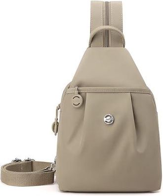 Generic Petit sac &agrave; bandouli&egrave;re pour femme, sac &agrave; dos &agrave; bandouli&egrave;re, sac de poitrine d&eacute;contract&eacute;, sac &agrave; dos &agrave; bandouli&egrave;re pour randonn&eacute;e, voyage, kaki, Small