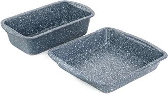 Russell Hobbs COMBO-5441 Non-Stick Loaf Tin & Square Pan Set, Carbon Steel Oven Trays Cake Tins With Handles, Easy Clean, For Baking Cakes/Bread/Brownies, Nightfall