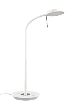 Trio Leuchten LED Tischleuchte Monza 523310131, Metall Wei&szlig; matt, inkl. 12 Watt LED, Touch Sensor