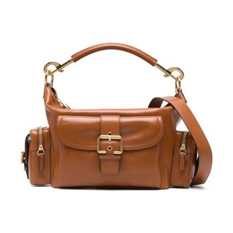 Chlo&eacute; Braune Leder-Schultertasche mit Rei&szlig;verschluss - - Bags - Damen - Braun - ONE SIZE