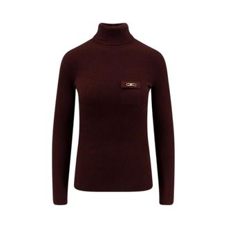 Elisabetta Franchi Damen, Strickwaren, Braun, XLGr&ouml;&szlig;e