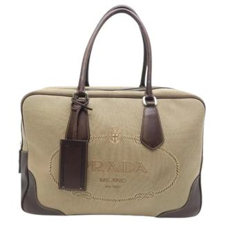 Prada unisex, Pre-owned, Beige, Taille: ONE Size Sac week-end en toile Pre-owned