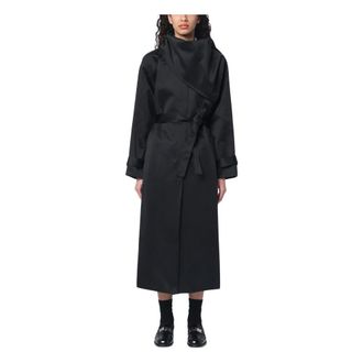 The Garment Schwarzer Einreiher Mantel - - Coats - Damen - Schwarzk - 2XS