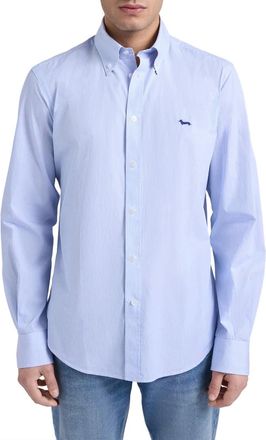 Harmont & Blaine Homme, Chemises, Bleu, Taille: 2XL Chemise &agrave; micro-rayures coupe droite