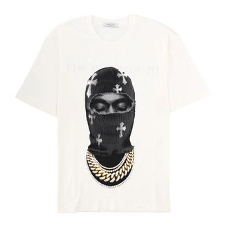 Ih Nom Uh Nit T-Shirt Mask Crosses Print - - Tops - Herren - Wei&szlig; - 2XL