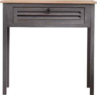 Mobili Rebecca Konsolentisch f&uuml;r Eingang, Sekret&auml;r im Vintage-Stil mit 1 Schublade, Holz Blau Grau, als Einrichtung Eingang Schlafzimmer Haus - Ma&szlig;e: 75 x 75 x 30,5 