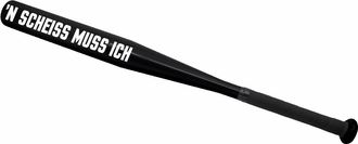 Spass Kostet Baseballschl&auml;ger lustige Spr&uuml;che Scheiss muss ich schwarz 65 cm lang 26 Zoll