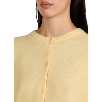 Sams&oslash;e & Sams&oslash;e Cardigan droit &agrave; col rond en laine m&eacute;lang&eacute;e