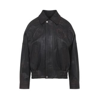 Golden Goose Nappa Leder Bomberjacke - - Jackets - Damen - Schwarzk - S