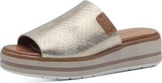 Jana Femme 8-27272-42 Sandale Plate, Or, 39 EU Large