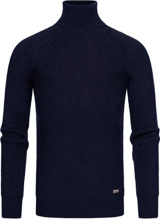 R-Neal Rollkragenpullover Rollkragen Business Pullover Freizeit Grob-Strick Pulli Einfarbig