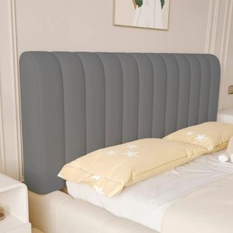 Generic Elastischer Vertikal gesteppter Samt Kopfteilbezug, Haustierfreundlicher & Einfach Anzubringender Schutzbezug, Kratzfester Staubschutz f&uuml;r Schlafzimme