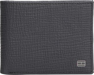 Tommy Hilfiger Herren Th Flag Mini Cc Wallet Am0am13708 Faltbare Brieftasche, Grey (Charcoal Gray)