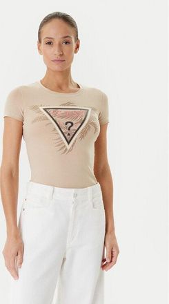 Guess T-Shirt W5YI13 J1314 Beige Regular Fit