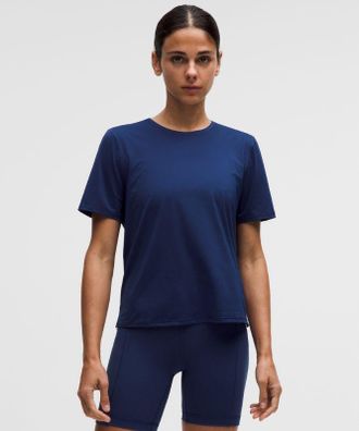 lululemon T-Shirt de running l&eacute;ger pour Femmes - Bleu - Taille XL