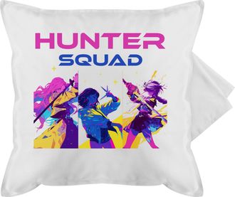 Shirtracer Kissenbezug - Anime Kissen - Hunter Squad - Dämonen K-Pop Fan Merch - 50 x 50 cm - Weiß - k pop Demon kpop demonhunters kissenhülle Hunters