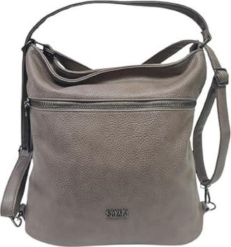Coveri Collection Sac à bandoulière convertible en sac à dos pour femme en simili cuir, avec fermeture éclair décorative, poche avant. Dimensions 32 x 35 x 13 cm ART.80