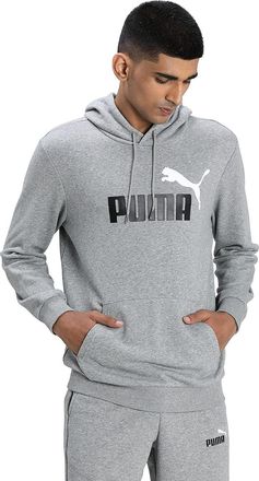 Puma ess 2 Col Big Logo Hoddie, mittel-grau(mediumheathergrey), Gr. M