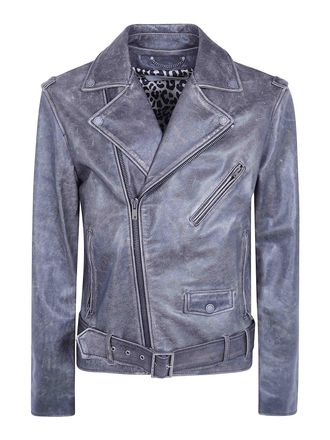 Golden Goose Blouson En Cuir - Noir