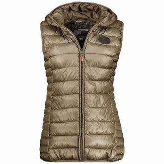 Geographical Norway Annecy Vest Hood Lady - Gilet Femme Chaude Matelassee Sans Manche-Automne Hiver Printemps Ete - Veste Manteau Chaud - Doudounes Manches Courtes Blouso