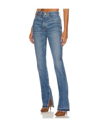 Re/Done JEANS 70S HIGH RISE SKINNY BOOT in Denim-Medium