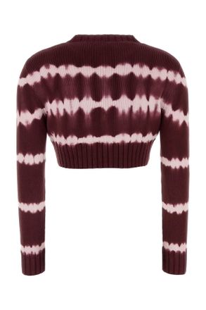 Balenciaga Burgundy- White Exterior: Cotton T-Shirt Burgundy/ T-shirts And Polos