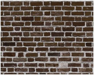 Wallario Poster - Ziegelsteinwand in braun - Backsteine in Premiumqualit&auml;t, Gr&ouml;&szlig;e: 40 x 50 cm