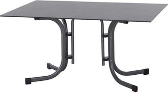 Siena Garden Siena Garden - Sola Klapptisch 140x90 cm, anthrazit Gestell aus Stahl in matt anthrazit, Tischplatte aus hpl in dark stone