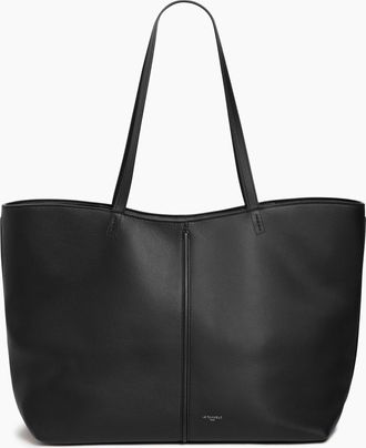 Le Tanneur Sac cabas grand mod&egrave;le Hortense en cuir grain&eacute; double face