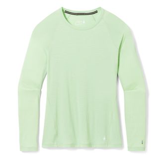Smartwool Damen Womens Base Layer Long Sleeve Classic All-Season Merino Langarm-Baselayer, Pistachio, L