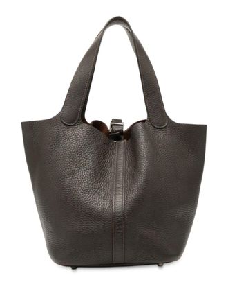 Herm&egrave;s 2007 Clemence Picotin Handtasche 22cm - Braun