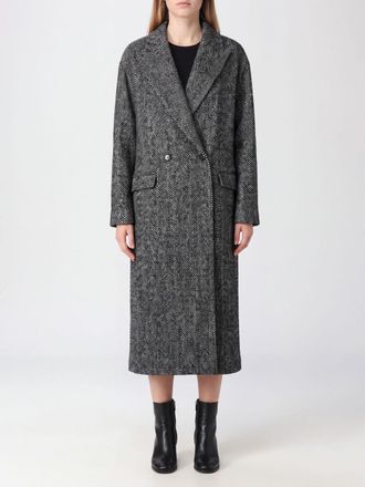 Tagliatore Manteau crois&eacute; au genou en laine m&eacute;lang&eacute;e &agrave; motif chevron