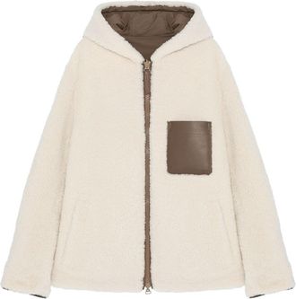 Yves Salomon Wendbare Kapuzenjacke aus Shearling - Nude