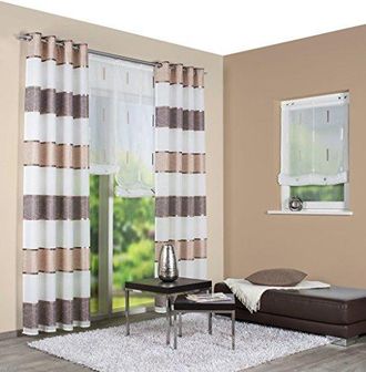 Home Fashion Home fashion Fertigschal, Stoff, Cappuccino, 245 cm x 140 cm