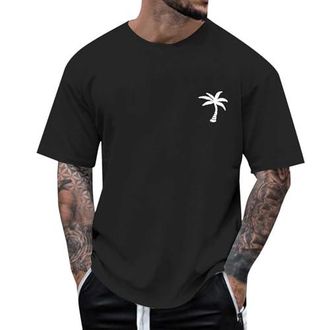Generic T-shirt &agrave; col rond pour homme, t-shirt respirant grande taille pour homme, polo l&eacute;ger et respirant, d&eacute;contract&eacute;, couleur unie, t-shirt d&eacute;t&eacute; &agrave; manches 