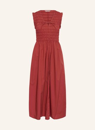 Part Two Kleid Borgnettepw Mit R&uuml;schen rot